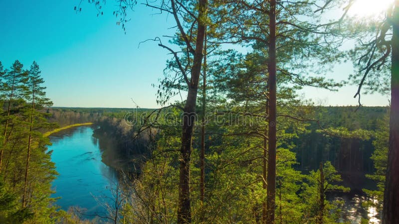 Spring River and Sun, Panoramic Time-lapse Stock Video - Video of ...