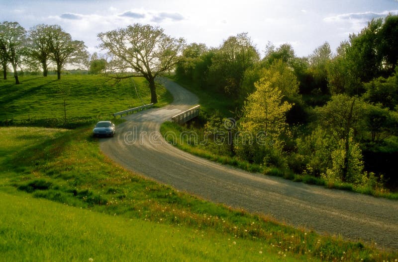 Spring road stock photo. Image of countryside, flowers - 1781802