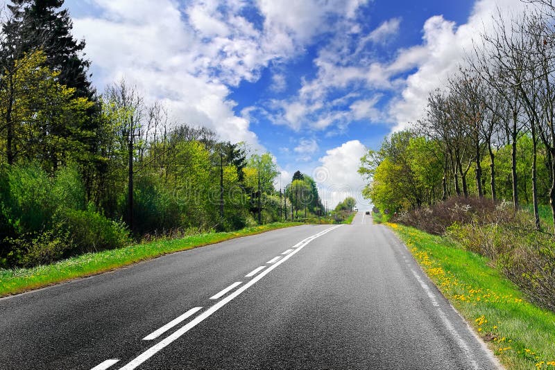 Curving road stock photo. Image of leaves, lane, highway - 9899084