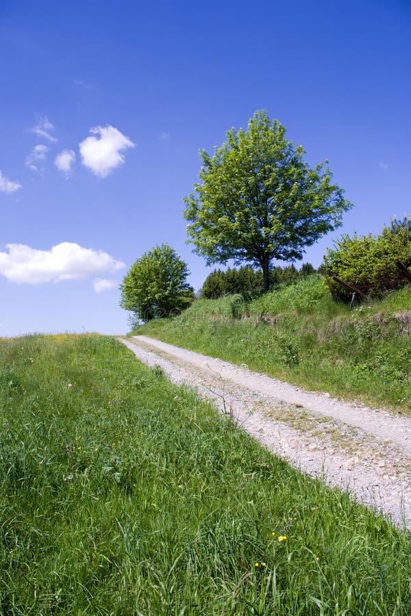 Spring road stock photo. Image of countryside, clouds - 19023086