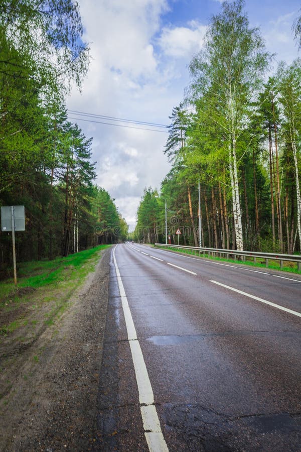 Spring Road through the Taiga in Russia Stock Photo - Image of ...