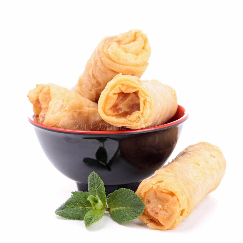Spring roll stock photo. Image of white, meat, isolated - 28941092