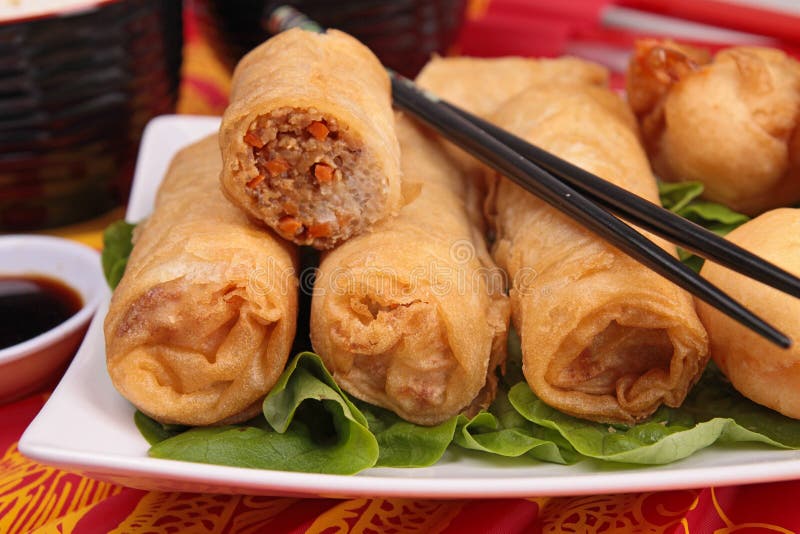 Spring roll stock image. Image of lunch, restaurant, lettuce - 28941549