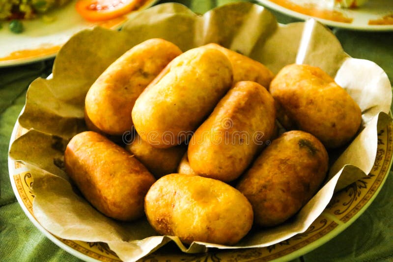 Spring Roll Cake - Spring Roll Cake in a Bowl Stock Image - Image of ...