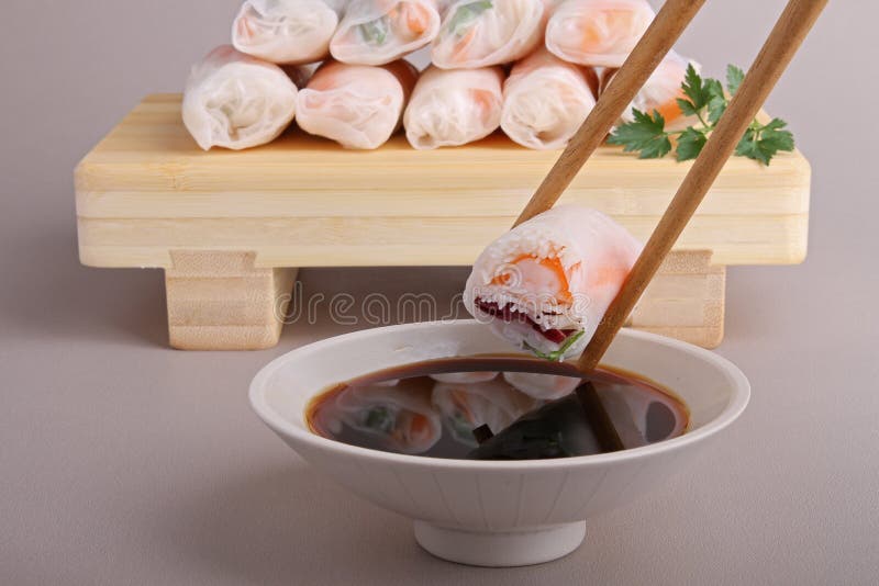 Fresh spring roll stock image. Image of roll, vietnam - 18083039