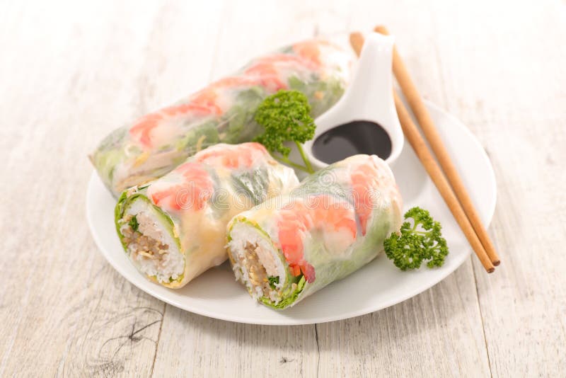Spring roll stock photo. Image of dining, spring, roll - 85071126