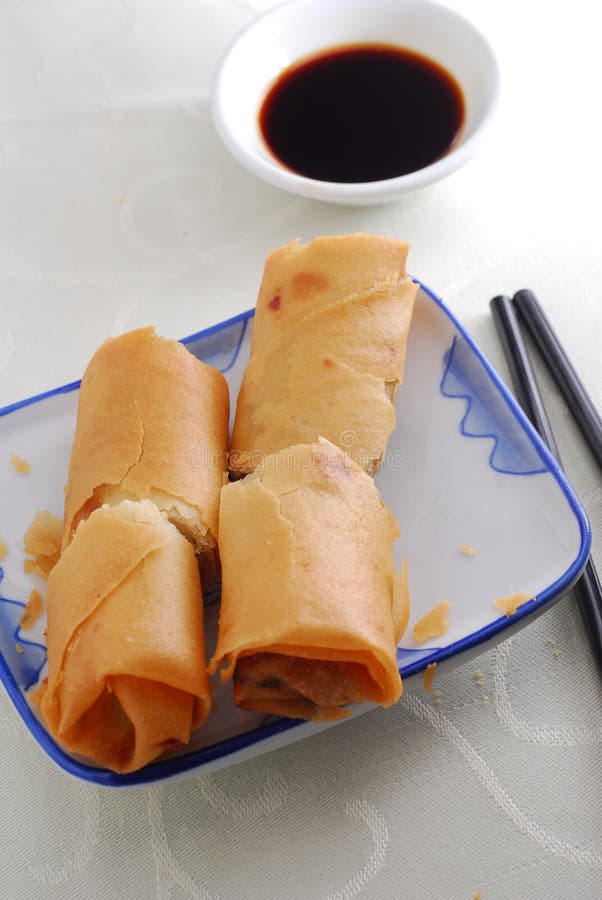 Spring roll dim sum stock photo. Image of cuisine, sauce - 22967942