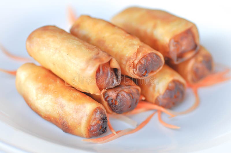 Spring roll dish stock image. Image of restaurant, carrot - 85938615