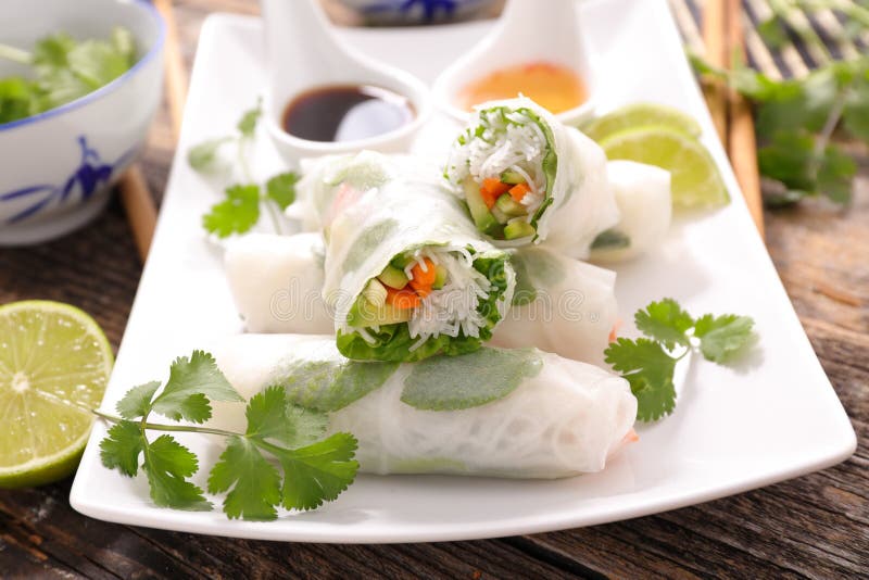 Spring roll stock image. Image of noodle, spring, fresh - 68761677