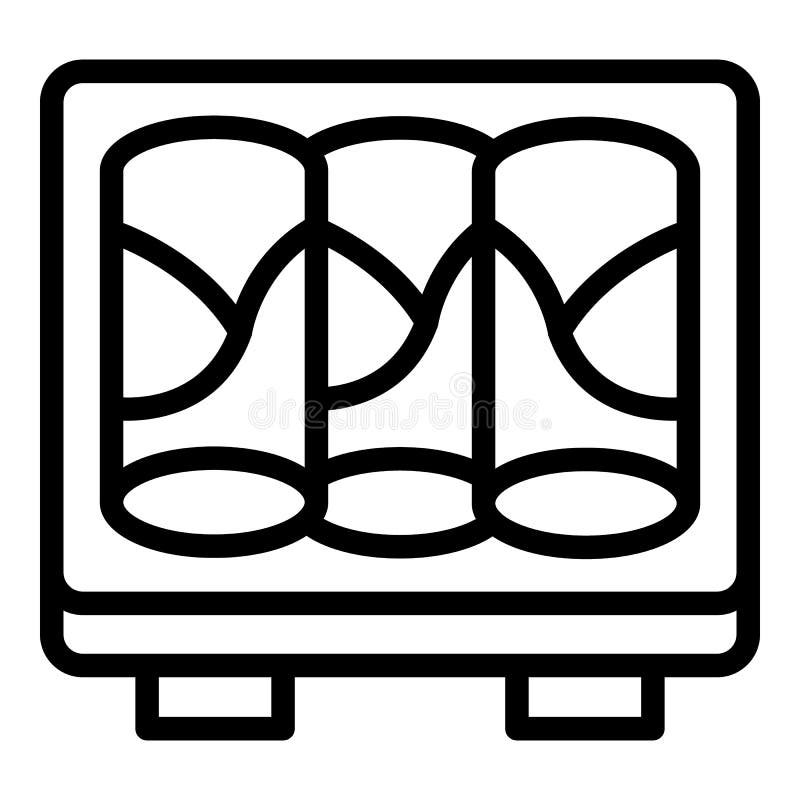 Spring Roll Icon Outline Vector. Food Cuisine Stock Vector ...