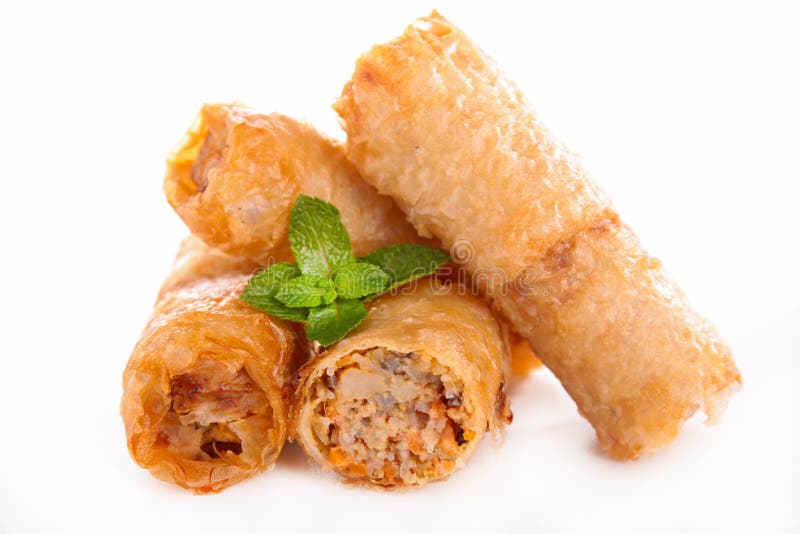 Spring roll stock image. Image of isolated, meat, fried - 47034187