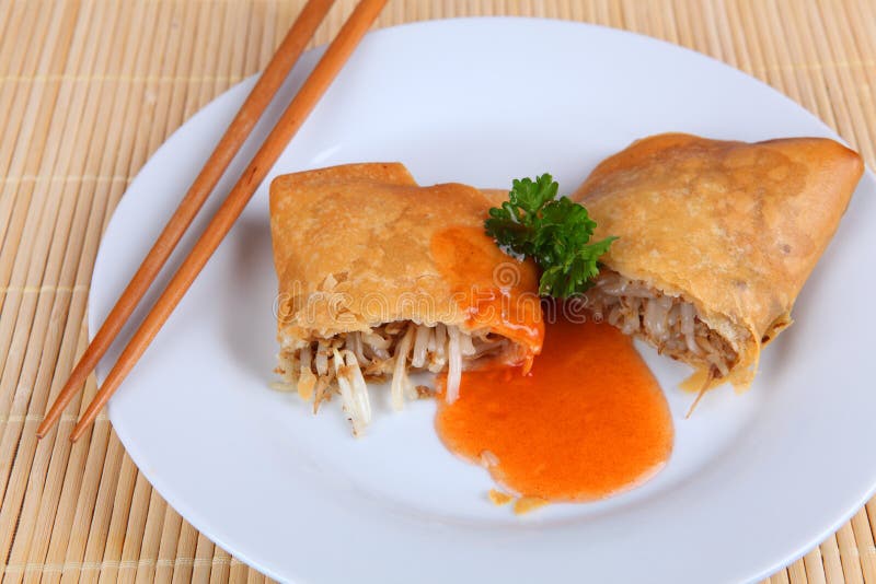 Spring roll stock photo. Image of roll, soybeans, sticks - 74132828