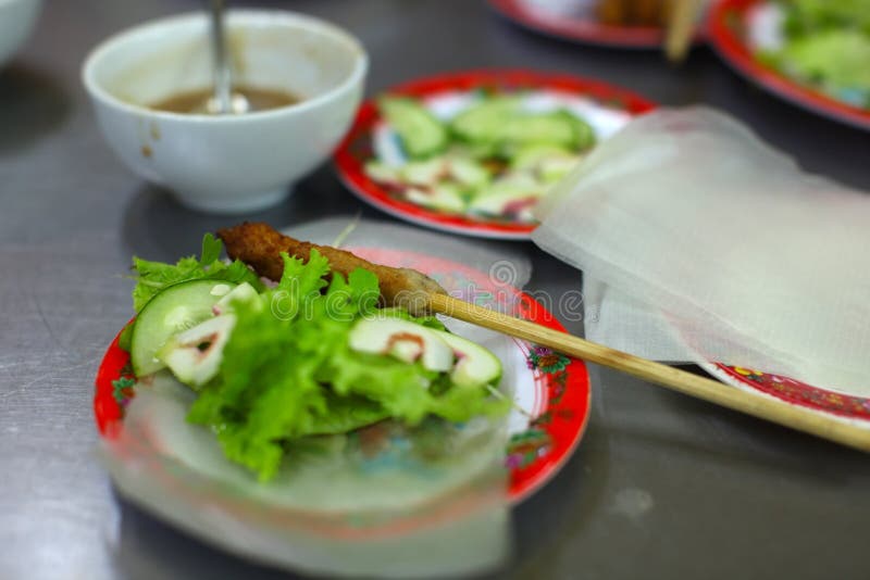 Spring Roll Wrapper Made of Rice Paper, Traditional Cuisine in Vietnam ...