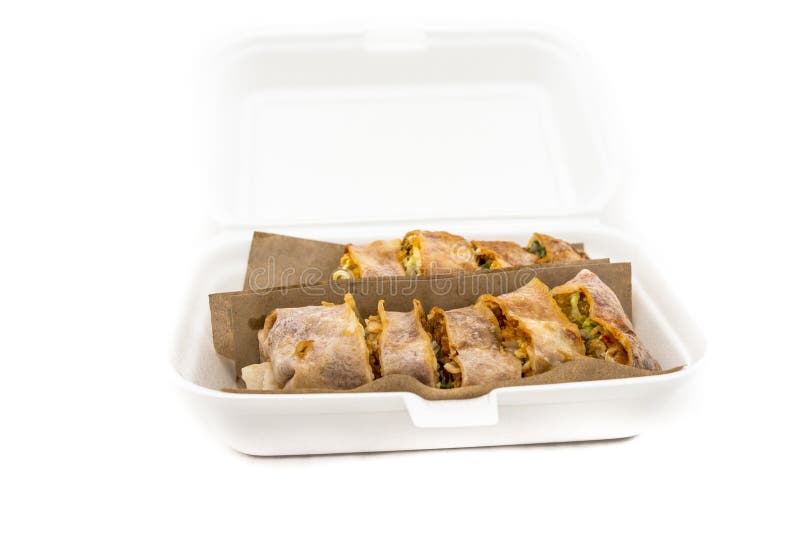Spring Roll Takeaway stock photo. Image of takeaway, isolated - 37695726