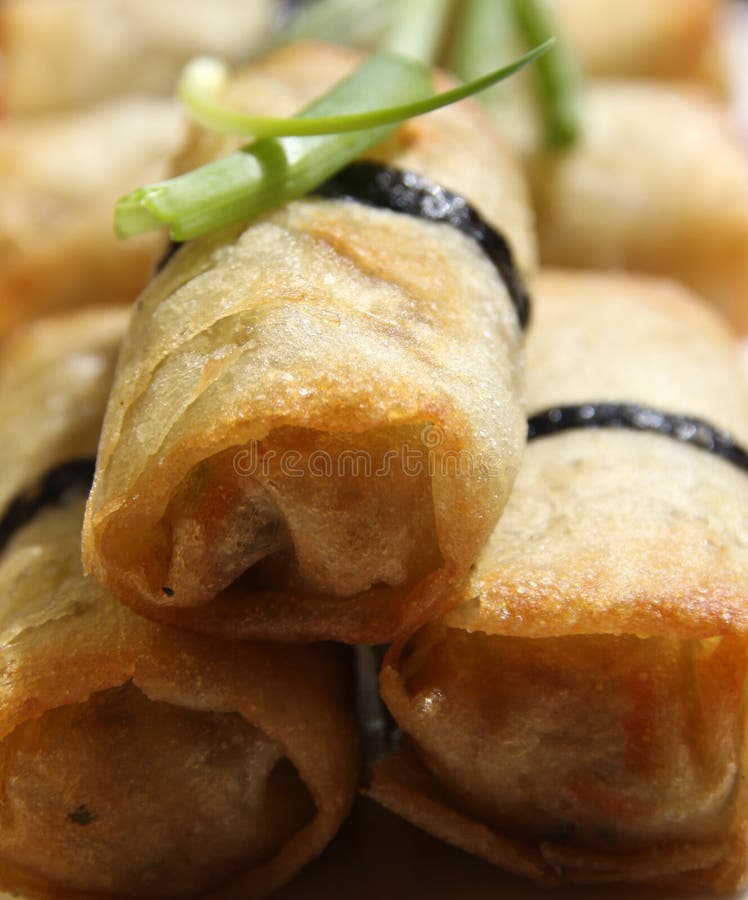 Spring rolls stock photo. Image of brown, spring, weed - 19298094
