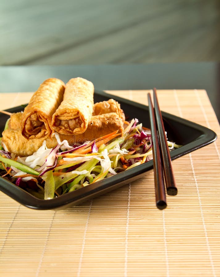 Spring rolls stock photo. Image of china, cabbage, restaurant - 21482136