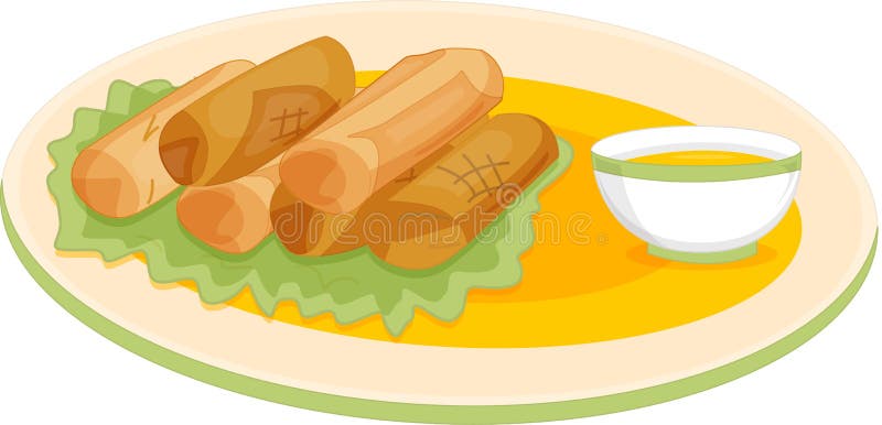 Spring Rolls Icon. Trendy Spring Rolls Logo Concept on White Background ...
