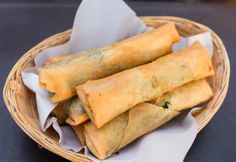 Spring rolls stock image. Image of fried, crispy, savoury - 60800857