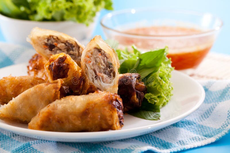 Spring rolls stock photo. Image of crispy, vietnamese - 103757844