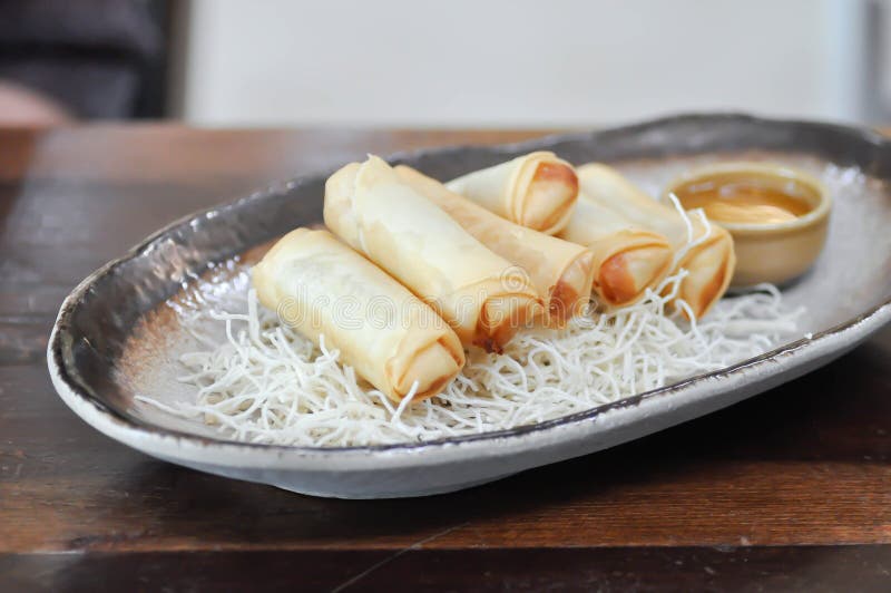 Spring Rolls, Deep Fried Rolls or Vermicelli Rolls or Deep Fried Spring ...