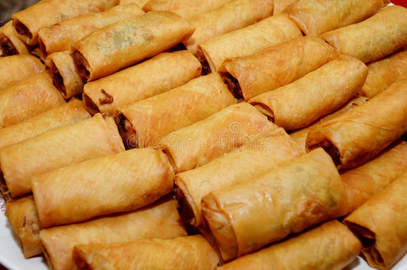 Spring rolls stock image. Image of asia, sauce, freshness - 32865437