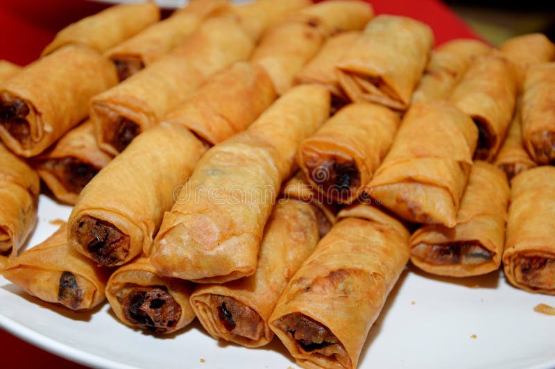 Spring rolls stock photo. Image of sauce, chinese, oriental - 32865724