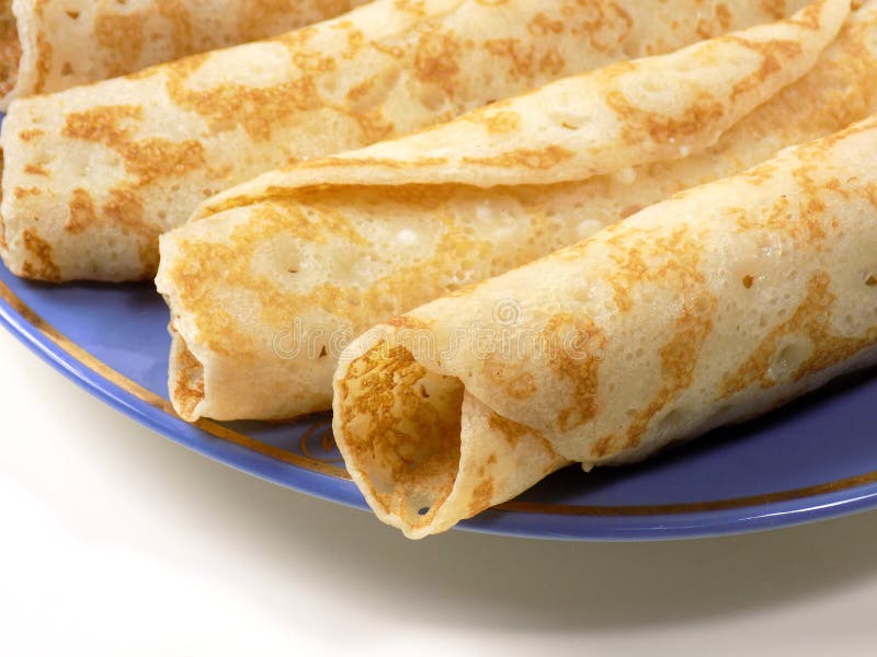 Spring Rolls on a Plate. Close-up. Stock Image - Image of baking ...