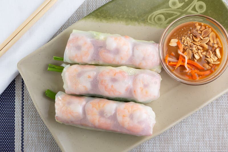 Spring rolls plate stock photo. Image of prawn, drink - 192745530