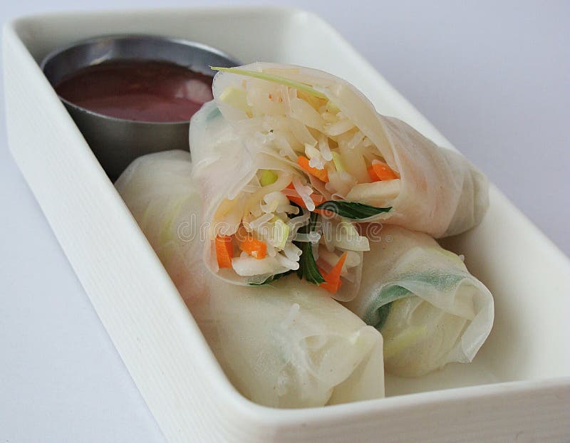 Spring rolls in rice paper stock image. Image of vietnam - 38997537