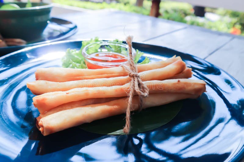 Spring Rolls , Snack or Roll Stick or Fried Rolls Stock Photo - Image ...