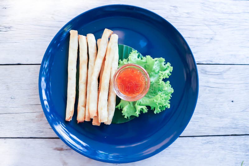 Spring Rolls , Snack or Roll Stick or Fried Rolls Stock Photo - Image ...
