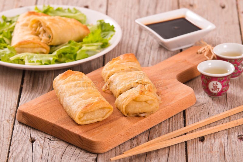 Spring rolls. stock image. Image of batter, pastry, cabbage - 122237585
