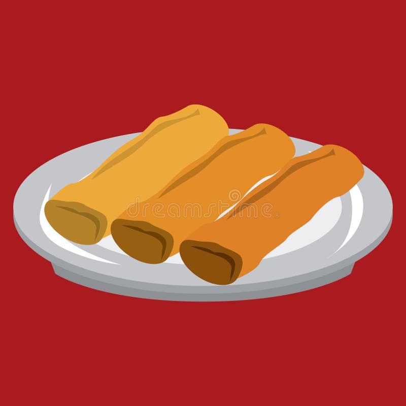 Spring Rolls. Vector Illustration Decorative Design Stock Vector ...