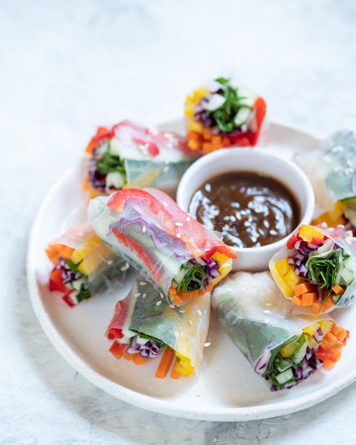 Spring Rolls with Vegetables Stock Image - Image of vegetable, fresh ...