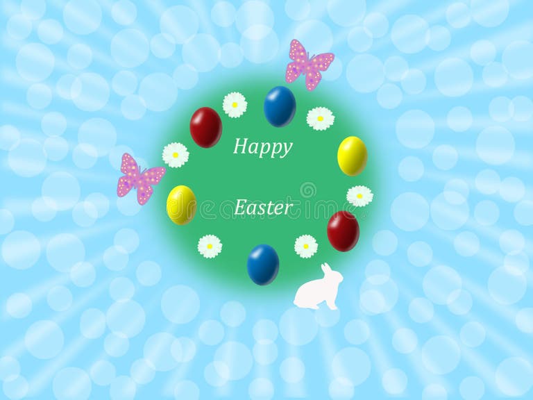 Spring Romantic Easter Greeting Card Stock Illustration - Illustration ...