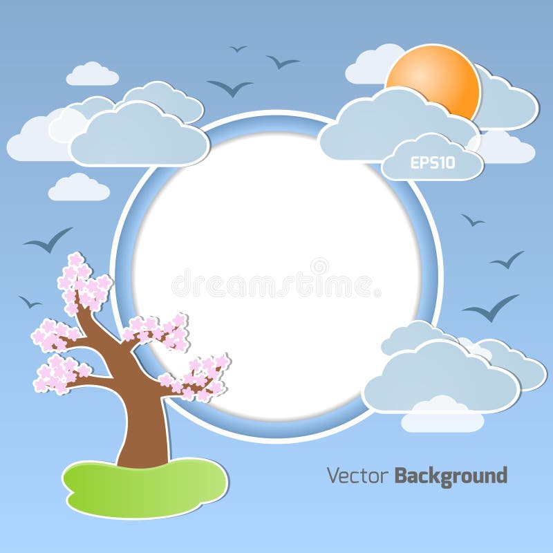 Spring round background stock vector. Illustration of natural - 32962153