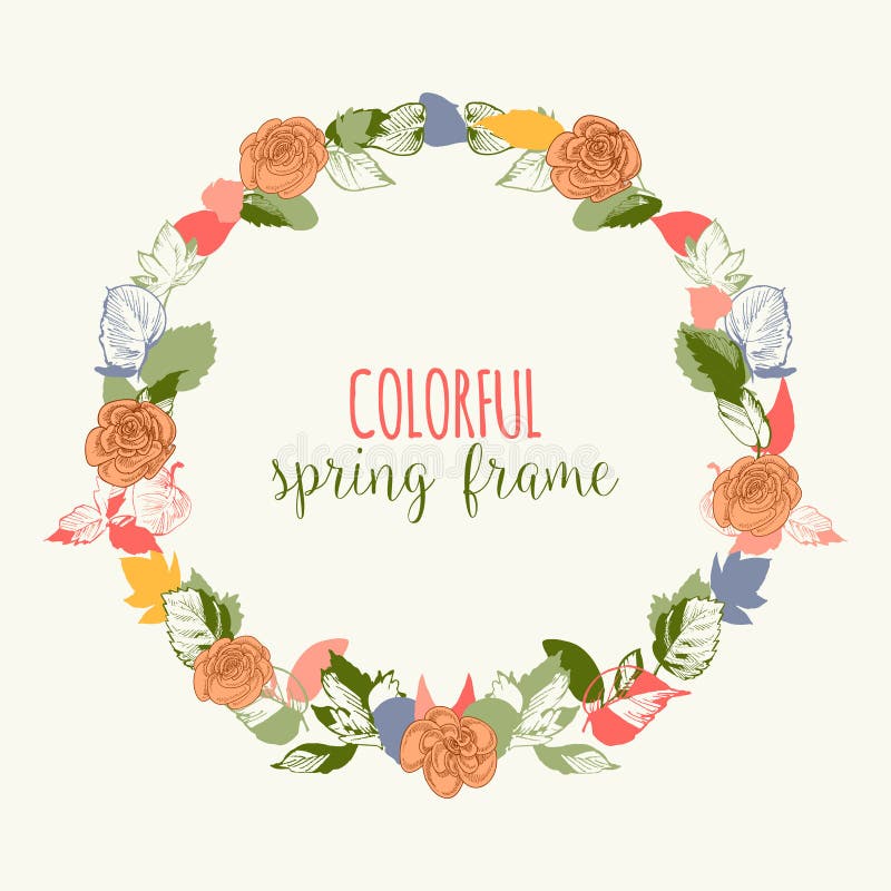 Spring Round Border Stock Illustrations – 37,159 Spring Round Border ...