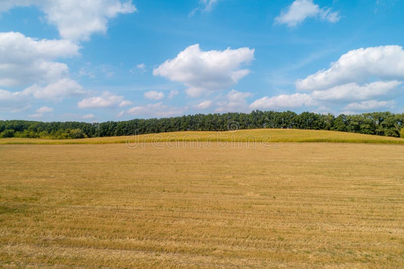 Spring Rural Landscape in the Evening, Aerial View Stock Photo - Image ...
