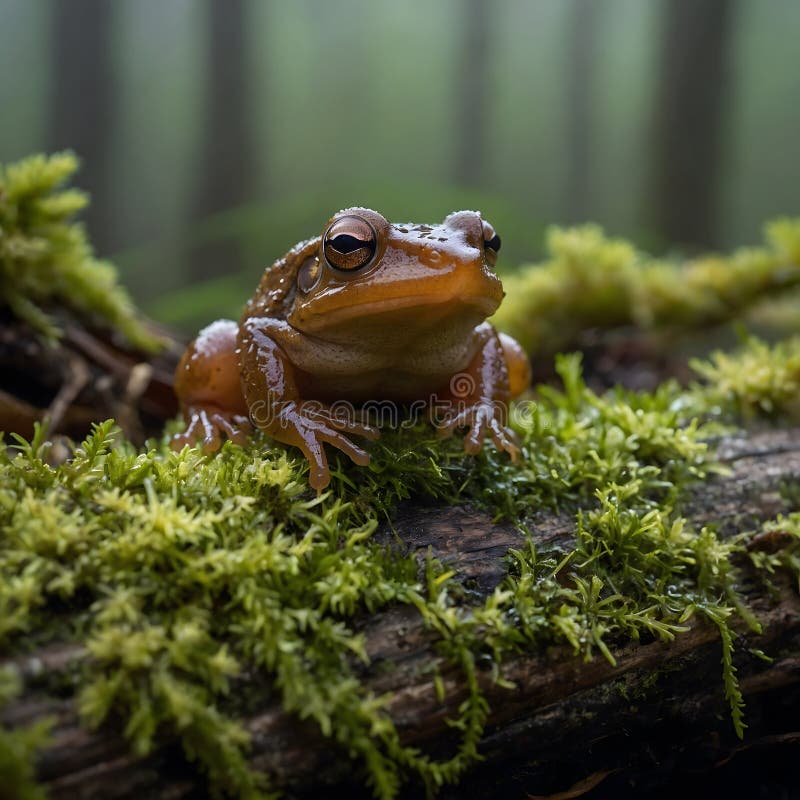 Springâ€™s Return: a Spring Peeper Emerges from Hibernation Stock Image ...
