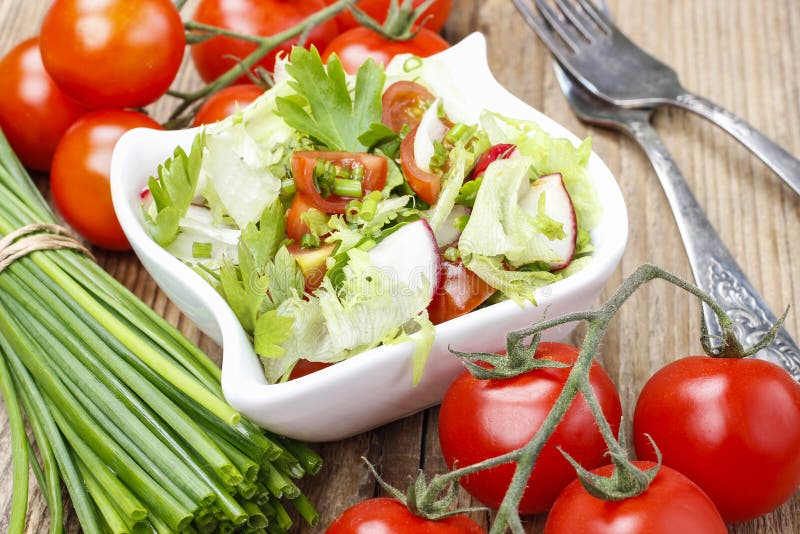 Spring Salad - Healthy Food Stock Image - Image of detail, iceberg ...