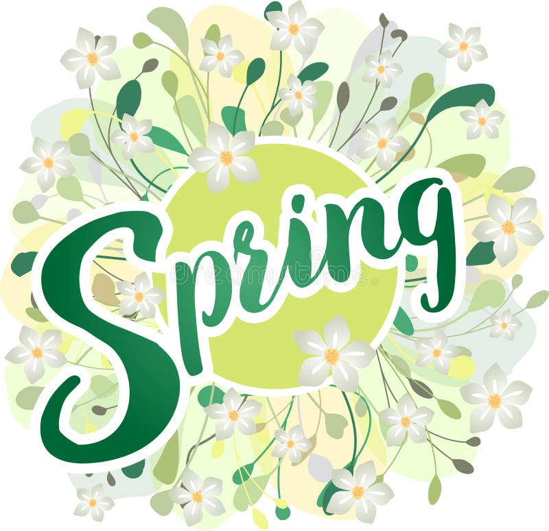 Spring Seasonal Color Analysis Illustration with Woman Stock Vector ...