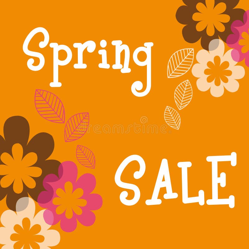 Spring Sale Wreath of Colorful Realistic Vector Flowers and Vines Stock ...