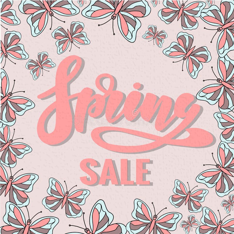 Spring Sale Banner,Lettering, Sale Poster, Sale Flyer, Sale Vector ...