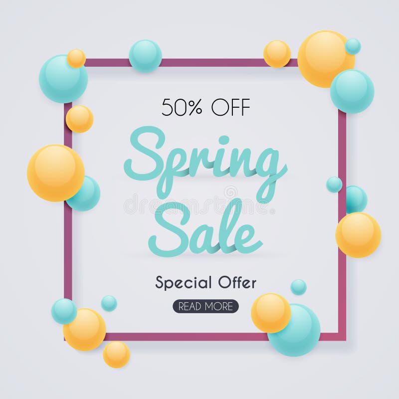 ? Spring Sale Banner, Sale Poster, Sale Flyer, Sale Vector. Vector ...
