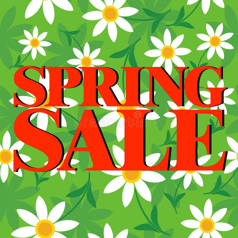 Spring Sale ,Beautiful Colorful Card Stock Vector - Illustration of ...