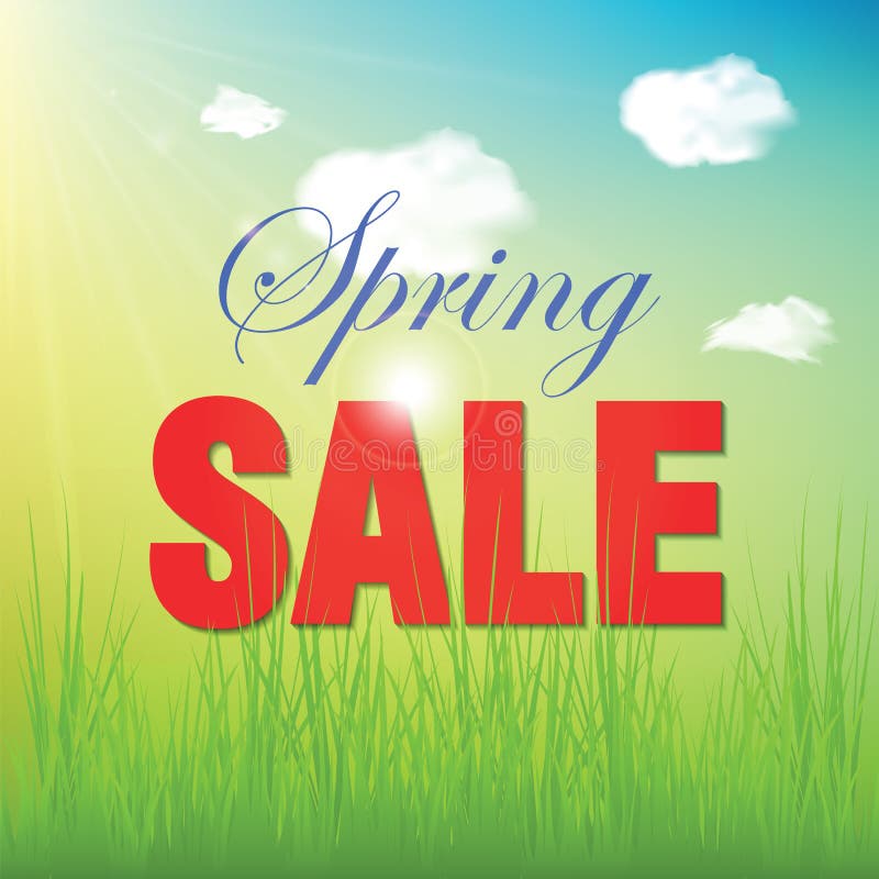 Spring sale stock illustration. Illustration of promotion - 39359577