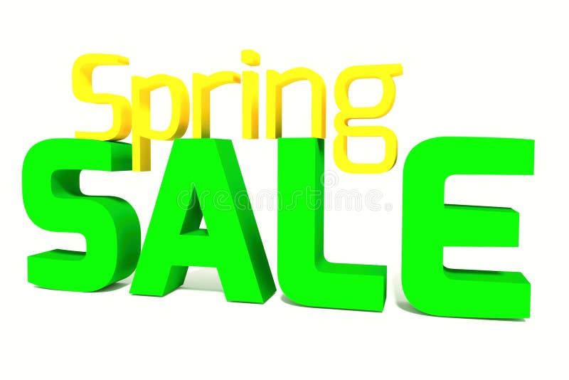 Spring sale 3D stock illustration. Illustration of discounts - 86382591