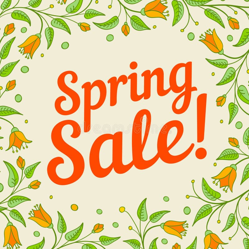 Spring Sale Banners and Labels Stock Vector - Illustration of flower ...