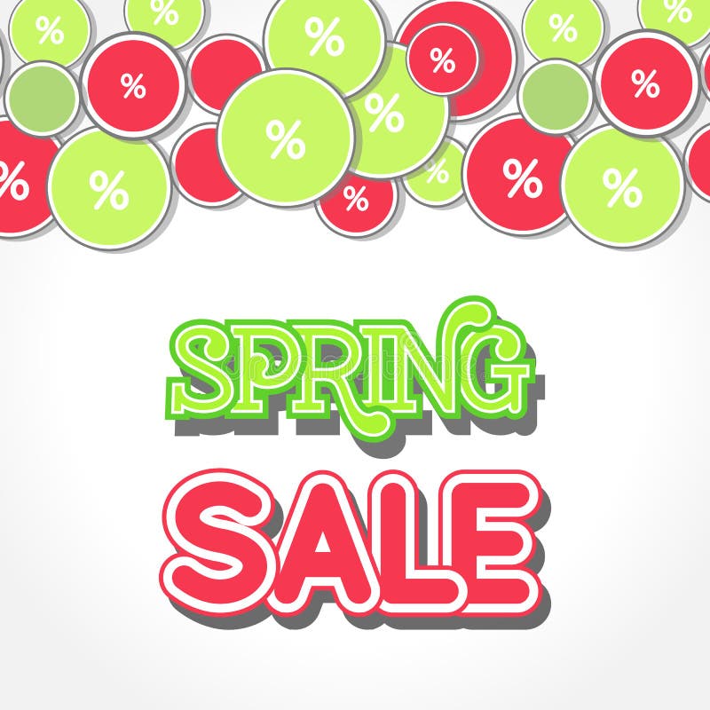 Spring Sale Design Illustration Stock Vector - Illustration of ...