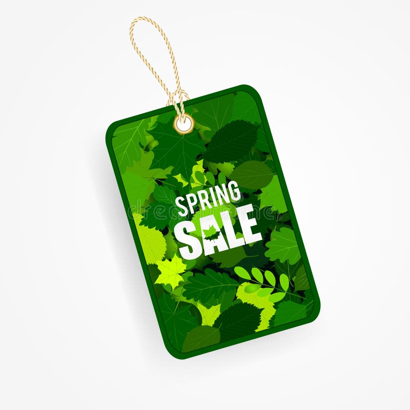 Spring sale label sticker. stock vector. Illustration of paper - 65278004